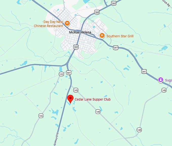 16. cedar lane supper club map
