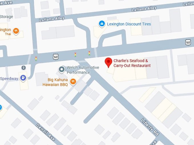 16. charlie's seafood & carry out restaurant's map