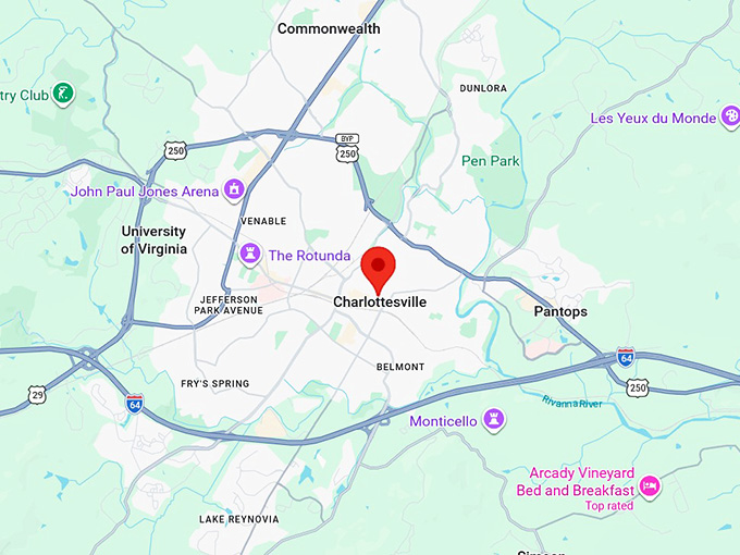 16. charlottesville va map