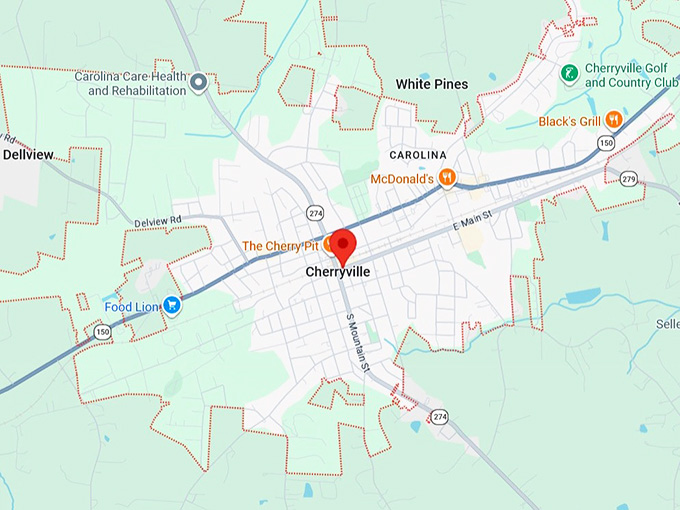 16. cherryville, nc map