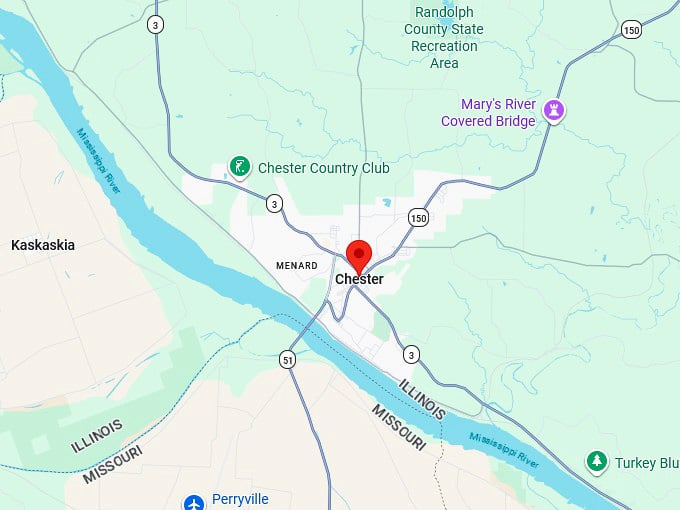 16. chester il map