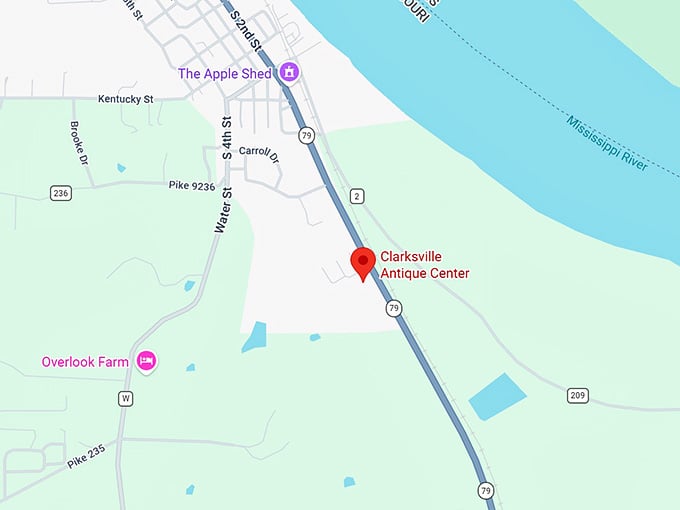 16. clarksville antique center map