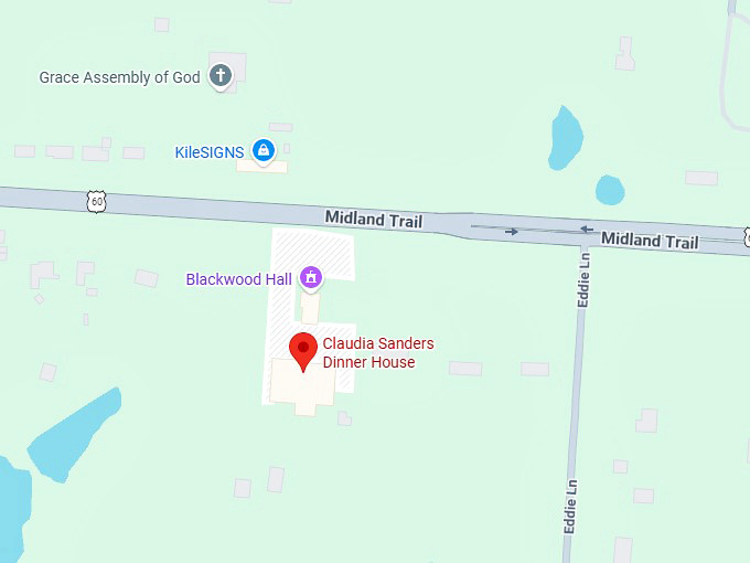 16. claudia sanders dinner house map