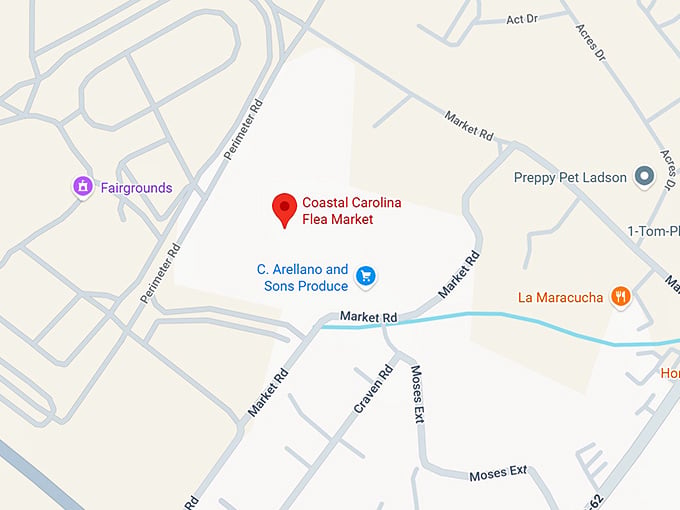 16. coastal carolina flea market map