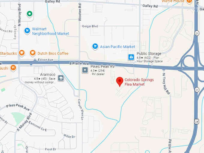 16. colorado springs flea market map