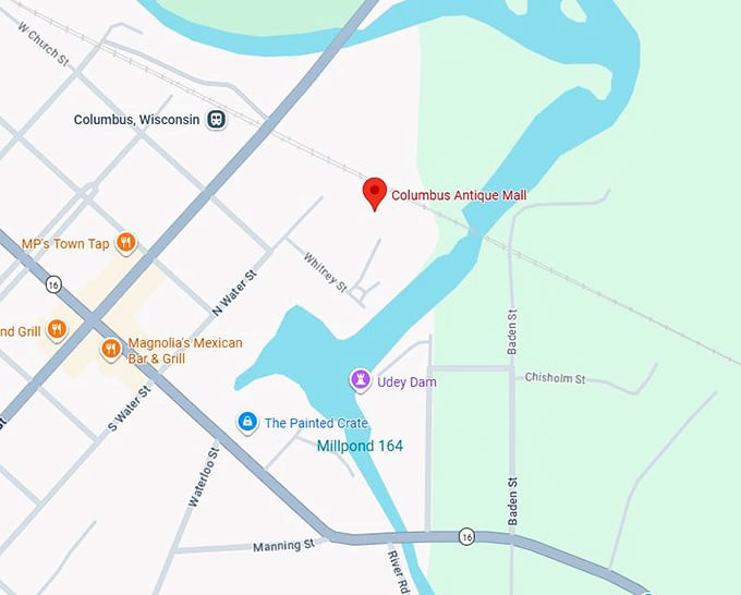 16. columbus antique mall map