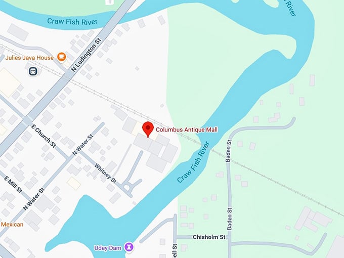 16. columbus antique mall map