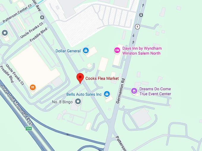 16. cooks flea market map