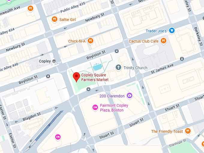 16. copley square farmers market map
