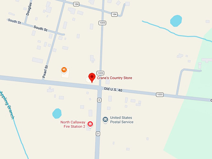 16. crane's country store map