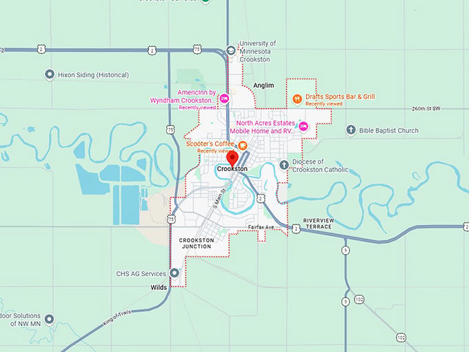 16. crookston map