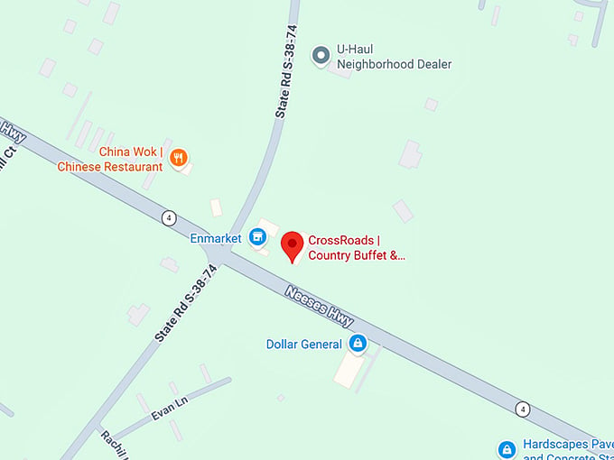 16. crossroads country buffet & seafood restaurant map