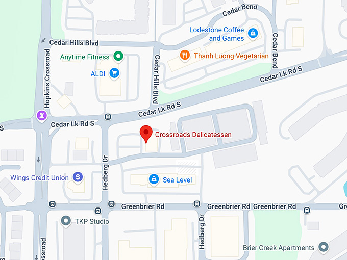 16. crossroads delicatessen map