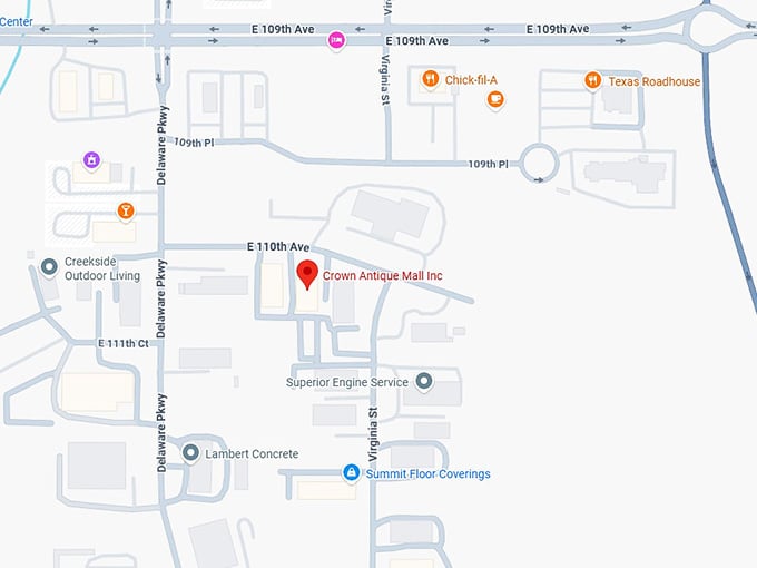 16. crown antique mall inc. map