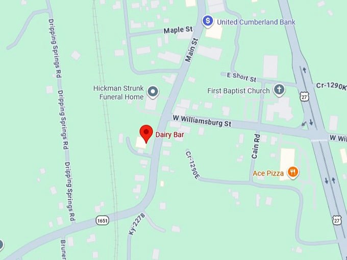 16. dairy bar's map