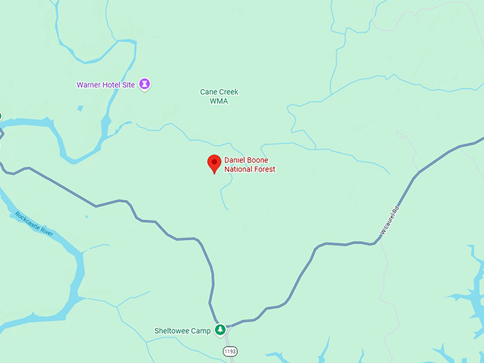16. daniel boone national forest map