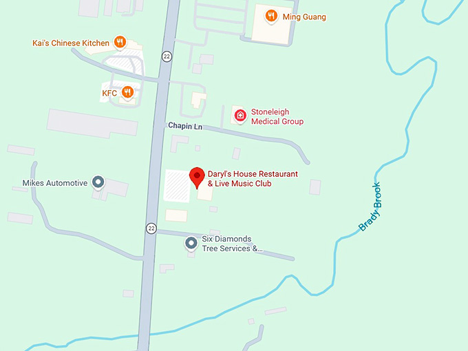 16. daryl's house restaurant & live music club map