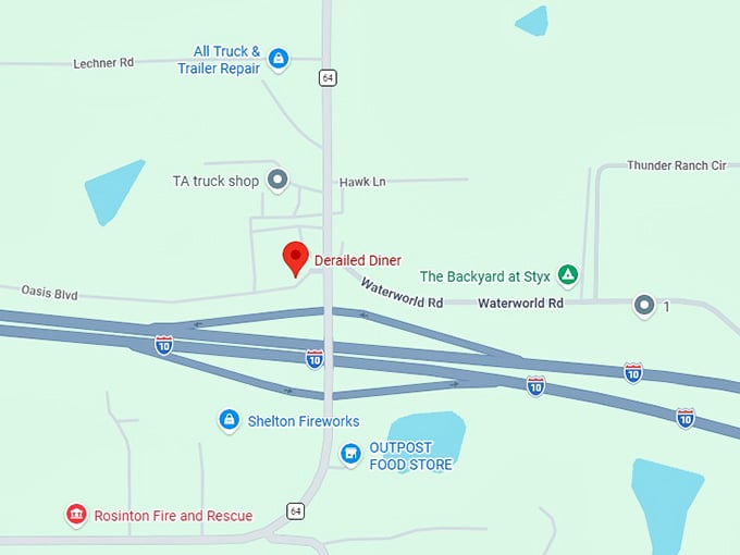 16. derailed diner map