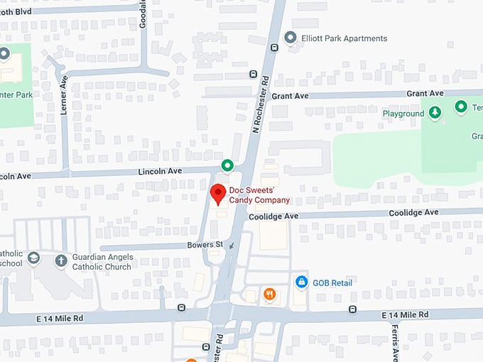 16. doc sweets' candy company map