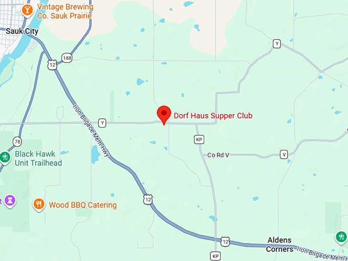 16. dorf haus supper club map