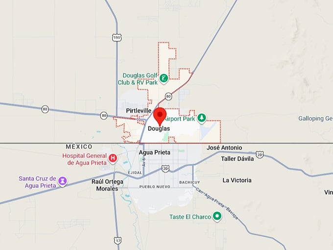 16. douglas, az map