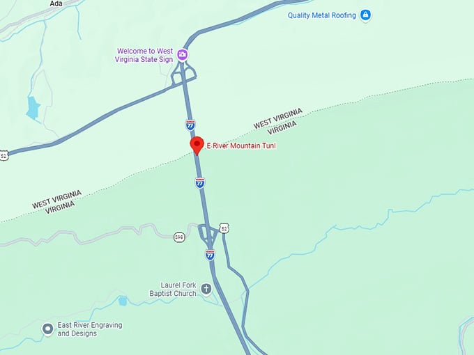 16. east river mountain tunnel map