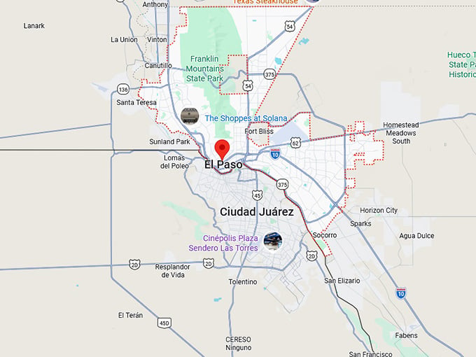 16. el paso map