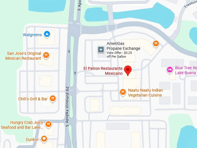 16. el patron restaurante mexicano's map