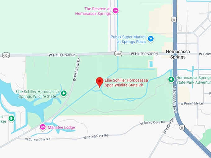 16. ellie schiller homosassa springs wildlife state park map