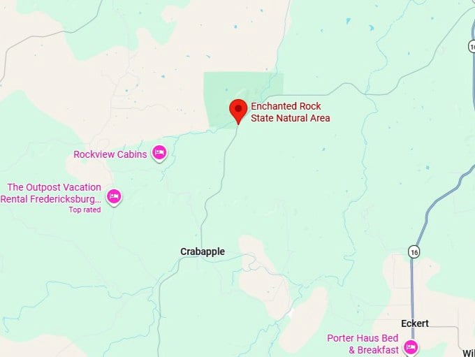16. enchanted rock state natural area map