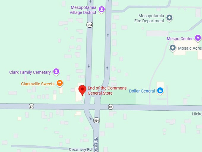 16. end of the commons general store map