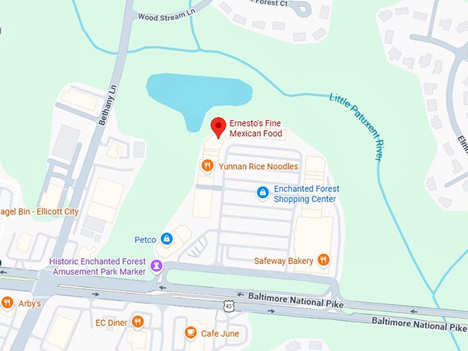 16. ernesto’s fine mexican food map