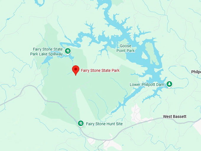 16. fairy stone state park map