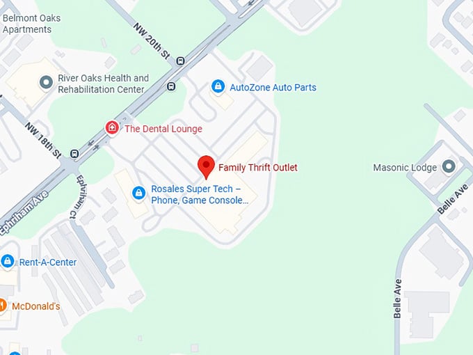 16. family thrift outlet map