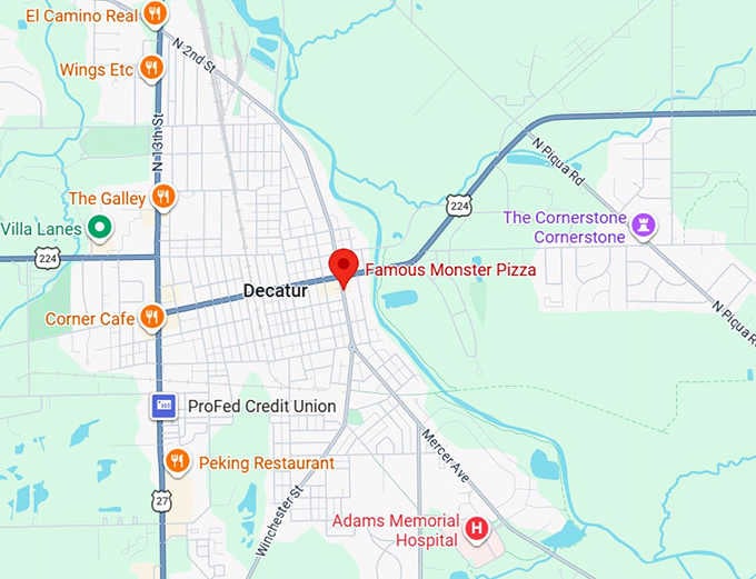 16. famous monster pizza map