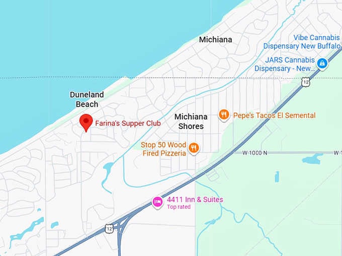16. farina's supper club map