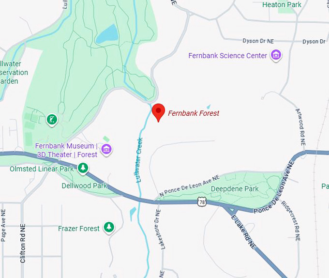 16. fernbank forest map