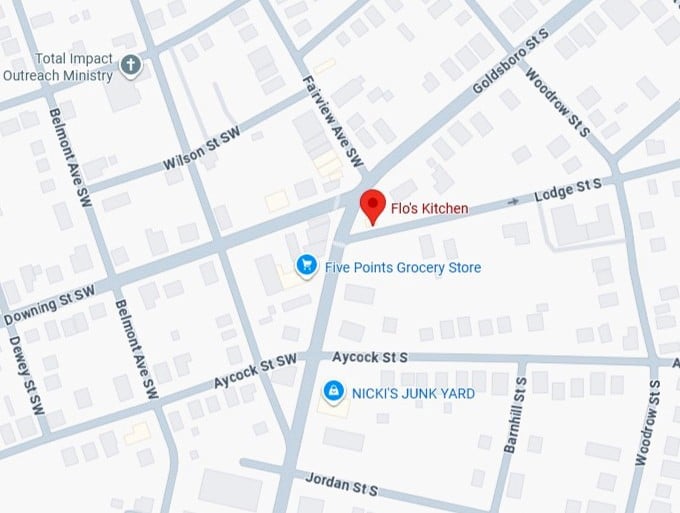 16. flo's kitchen's map