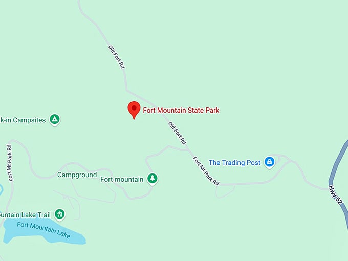 16. fort mountain state park map