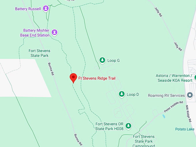 16. fort steven ridge trail map