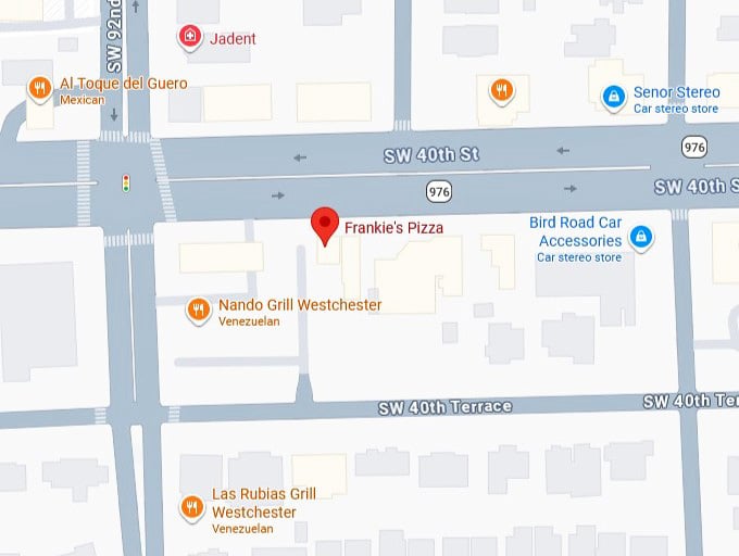 16. frankie's pizza's map