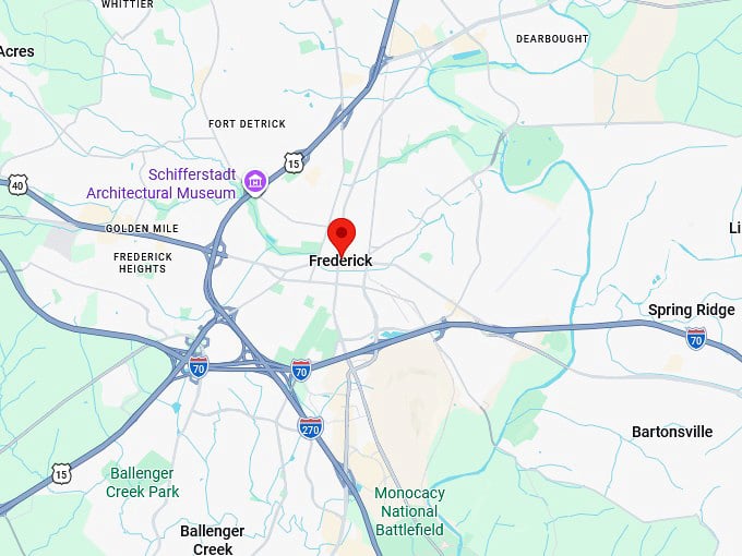 16. frederick md map