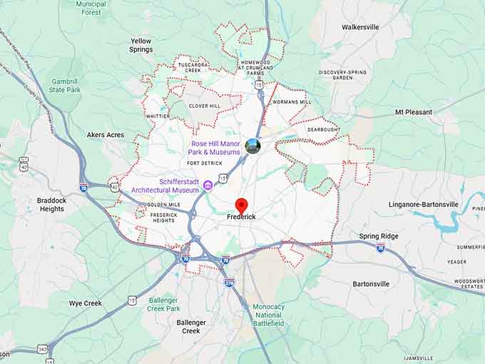 16. frederick map