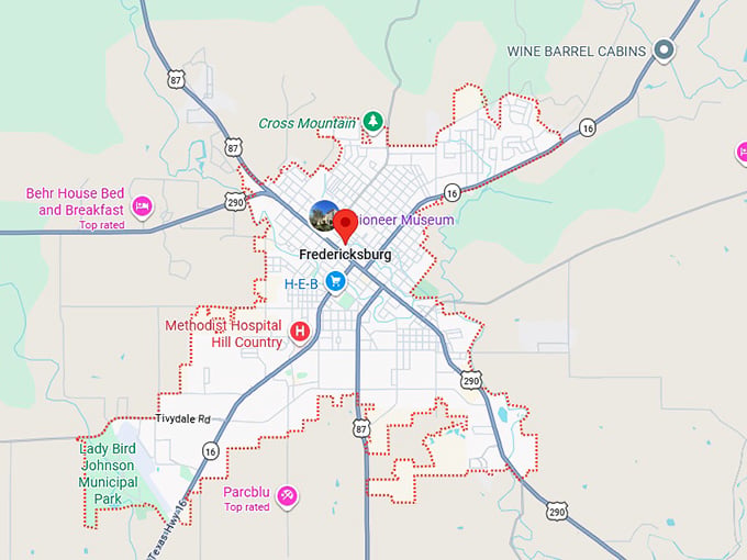 16. fredericksburg map