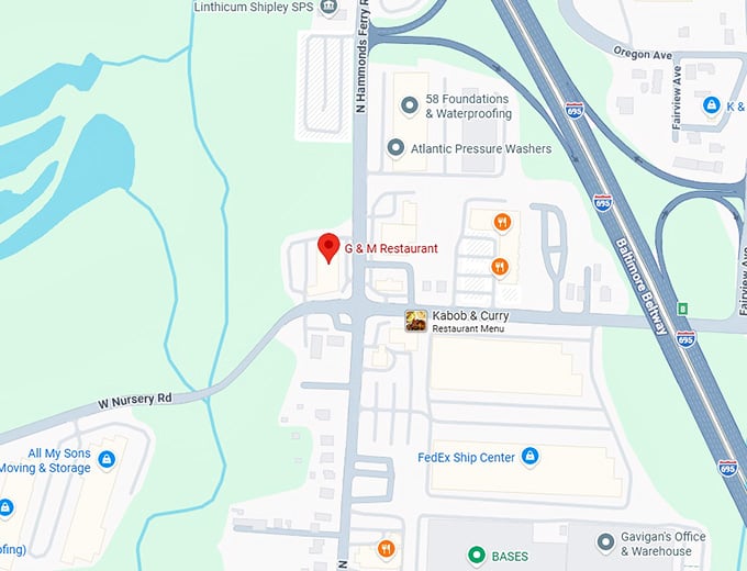 16. g & m restaurant map