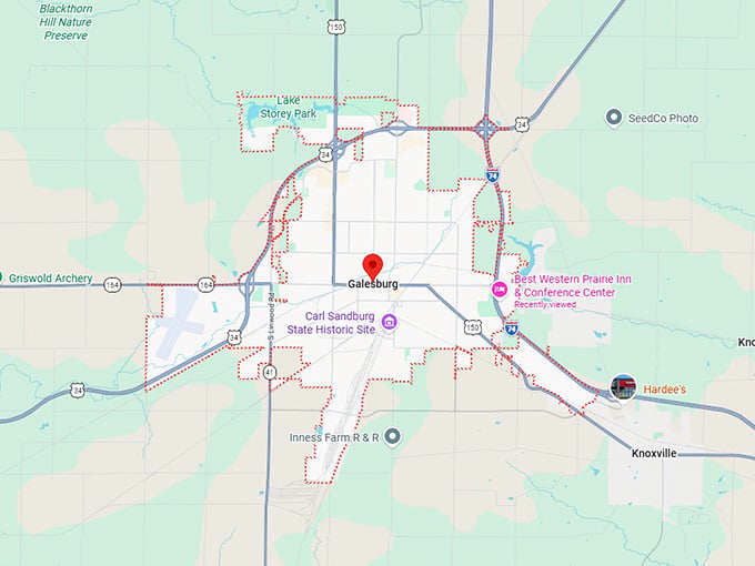 16. galesburg map