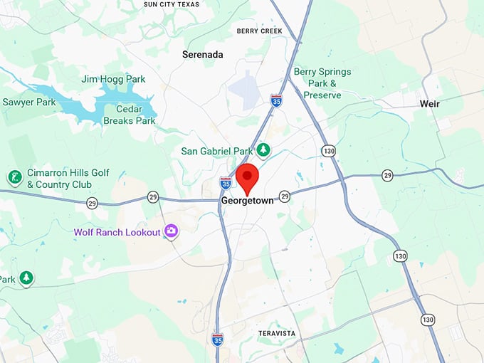 16. georgetown tx map