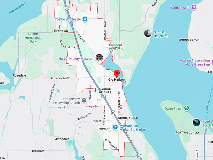 16. gig harbor map