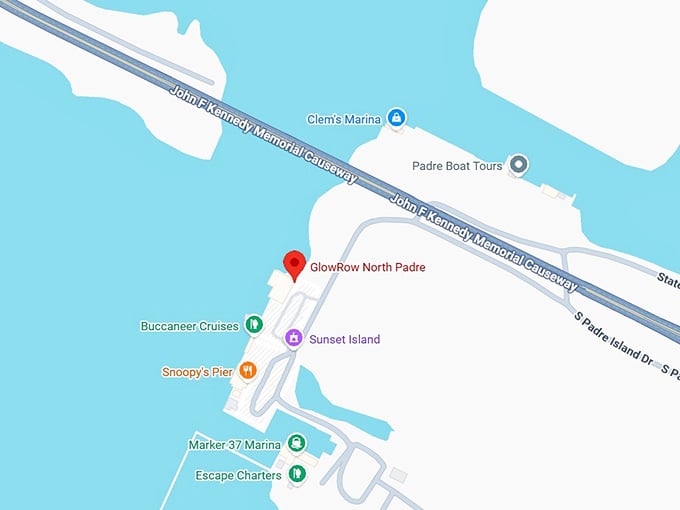 16. glowrow north padre map