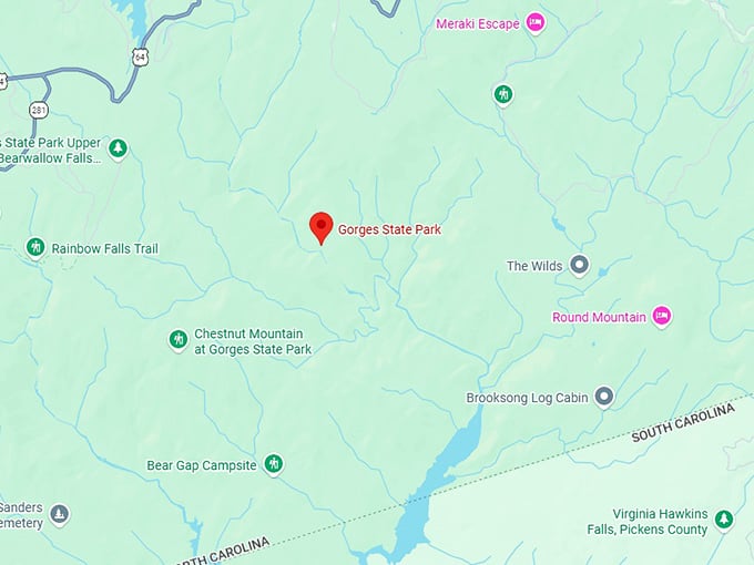 16. gorges state park map